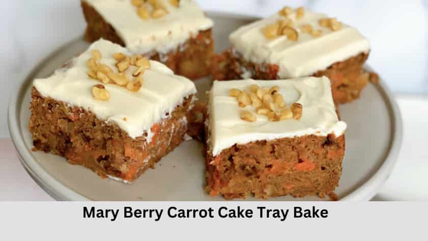 Mary Berry Carrot Cake Tray Bake Recipe - British Recipes Book